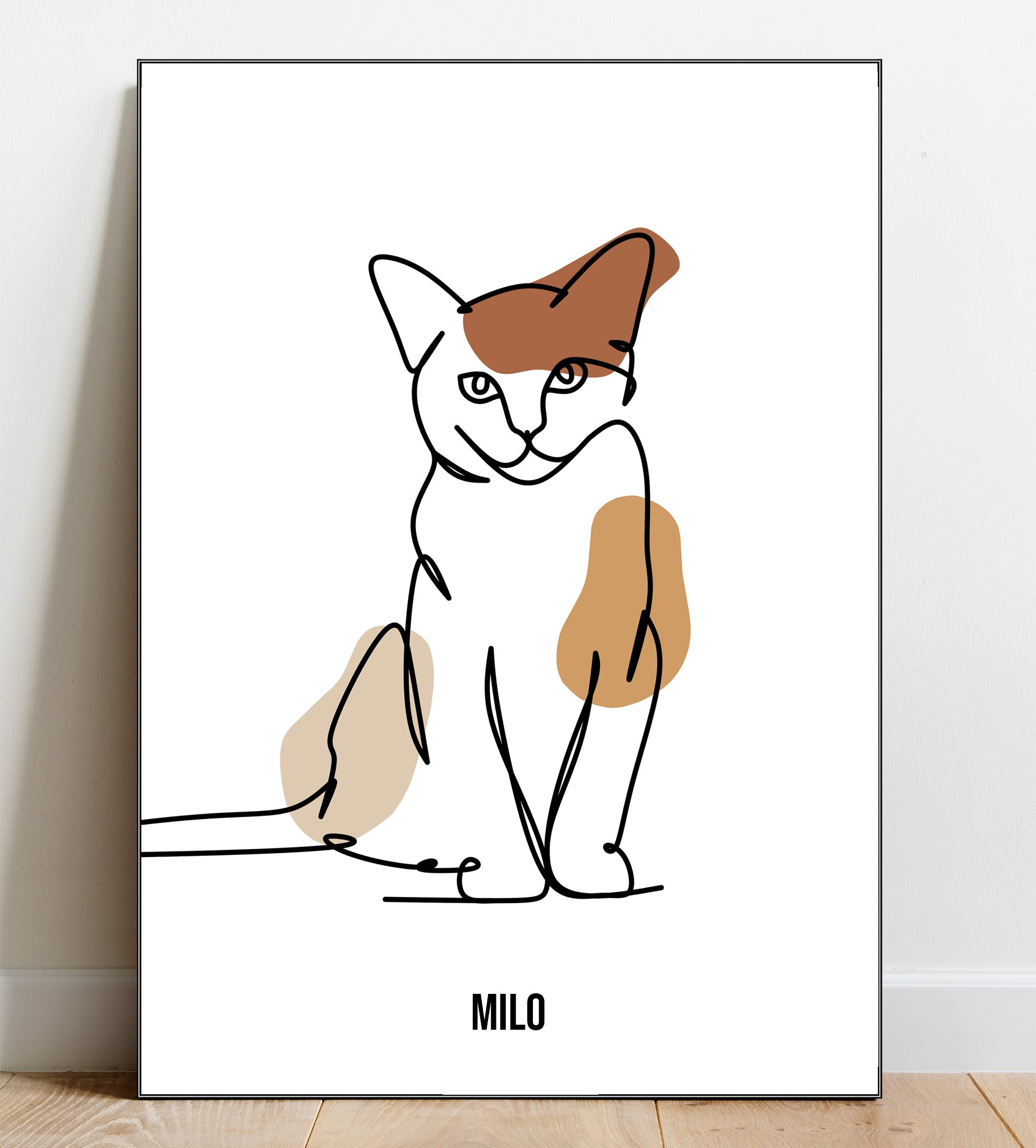 Custom Abstract Pet Portrait – Poster and Paw