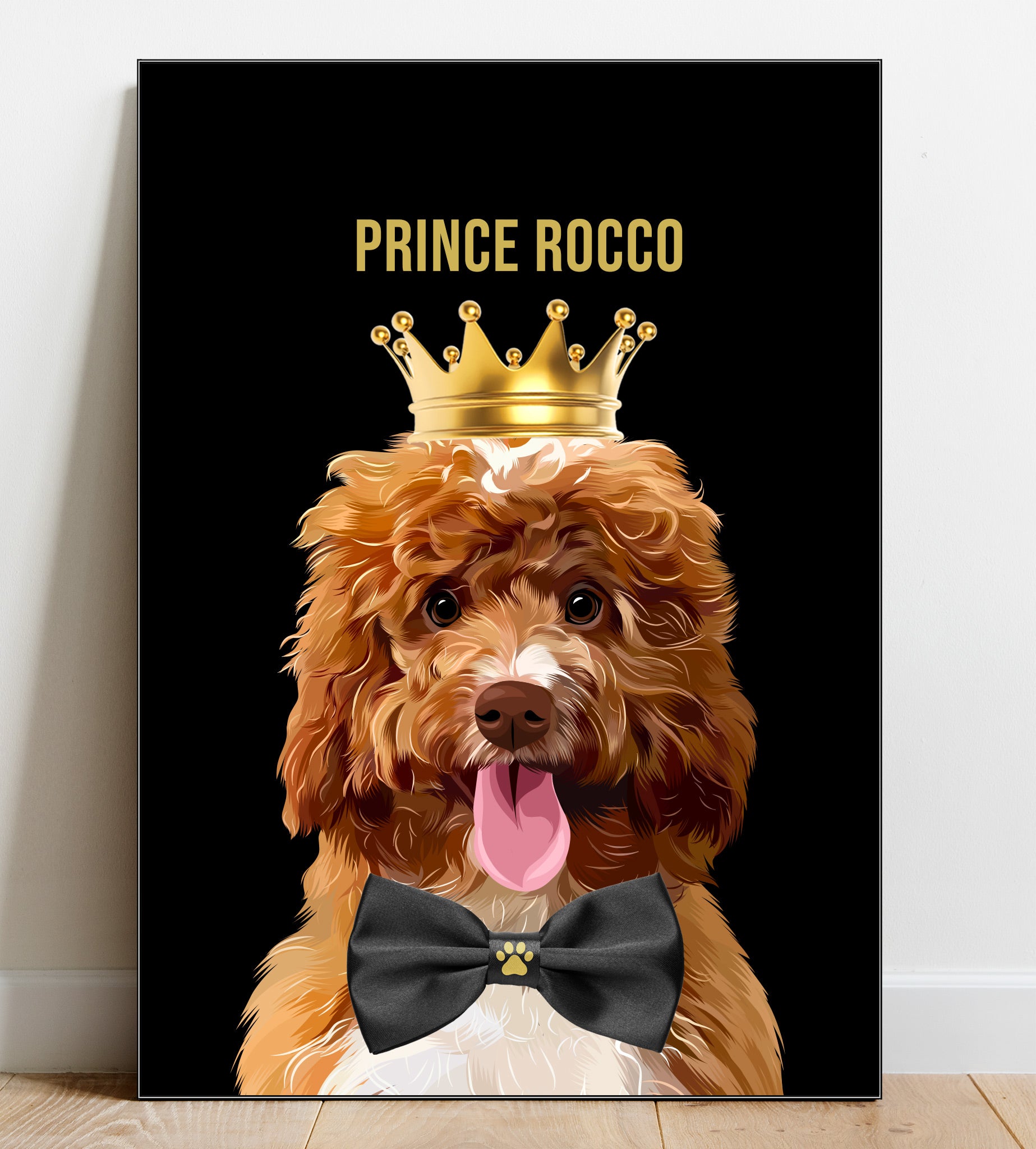 Custom Pop Art Pet Portrait with Props – Poster and Paw